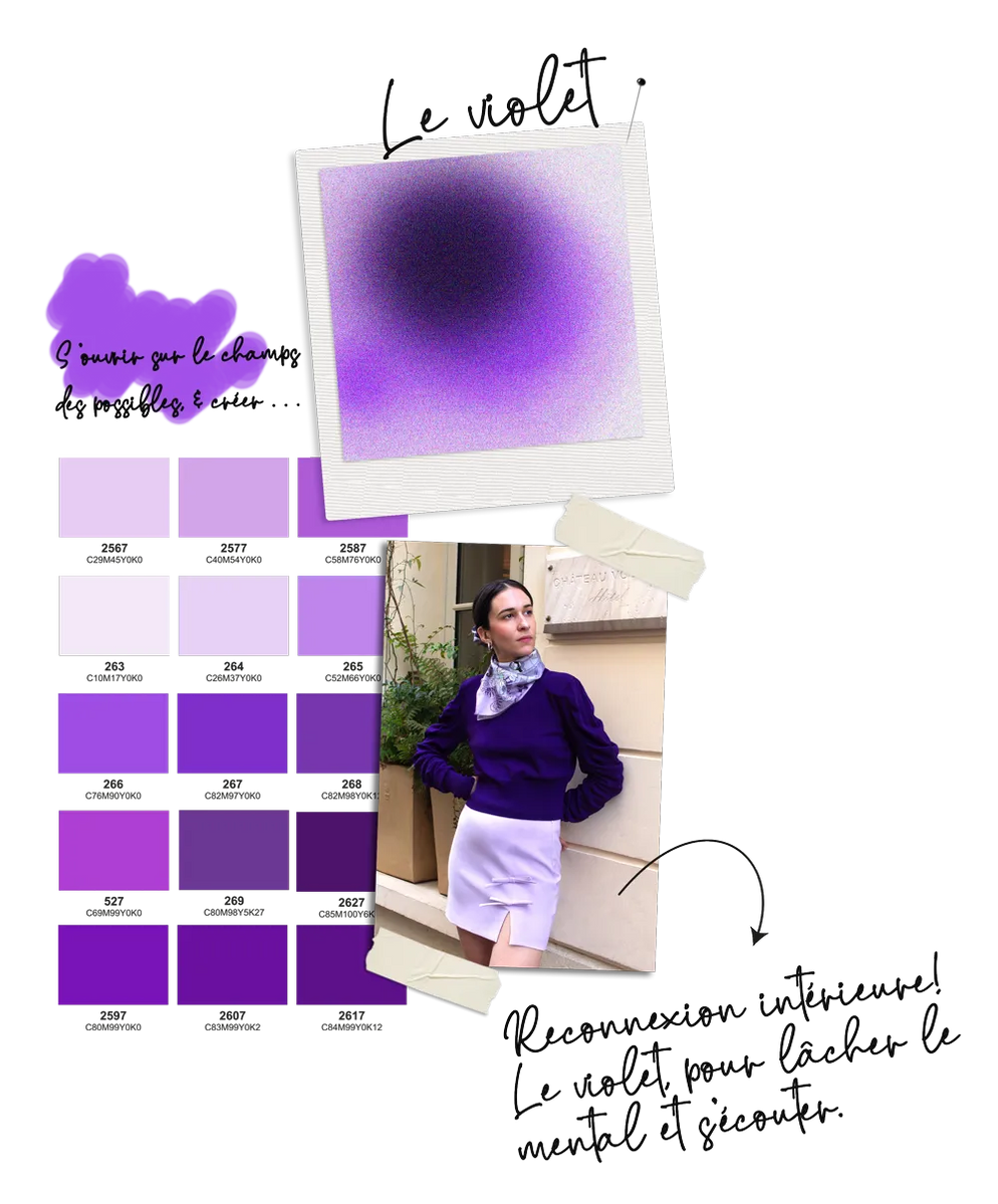 Le violet | Les foulards violets | porter du violet – virginieriou